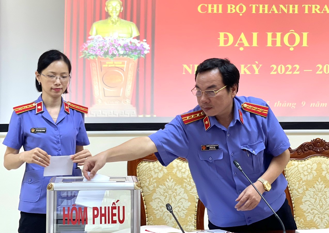Đại hội Chi bộ Thanh tra Viện KSND thành phố Hà Nội nhiệm kỳ 2022-2025